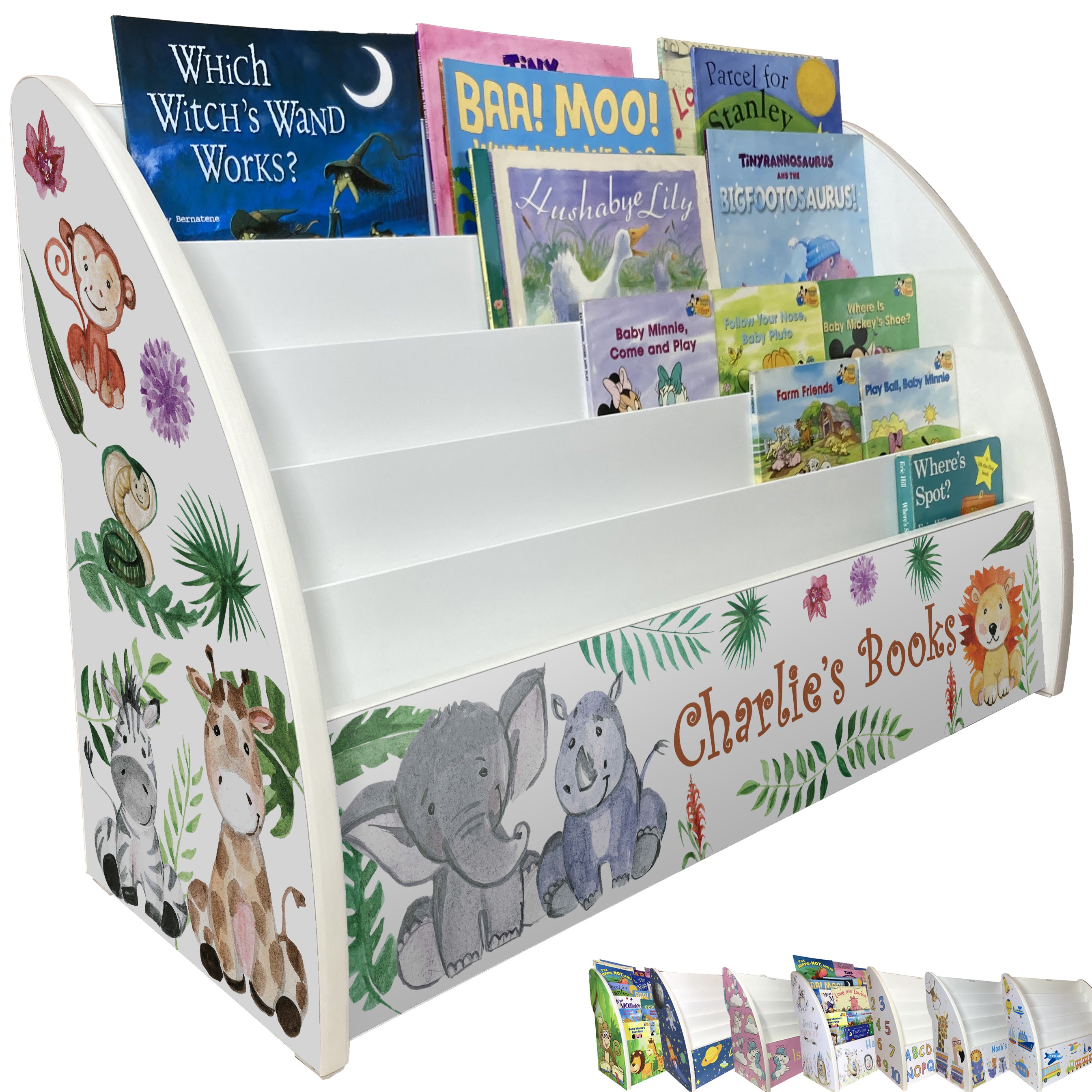 Personalised Safari Bookshelf for kids – Tinystands